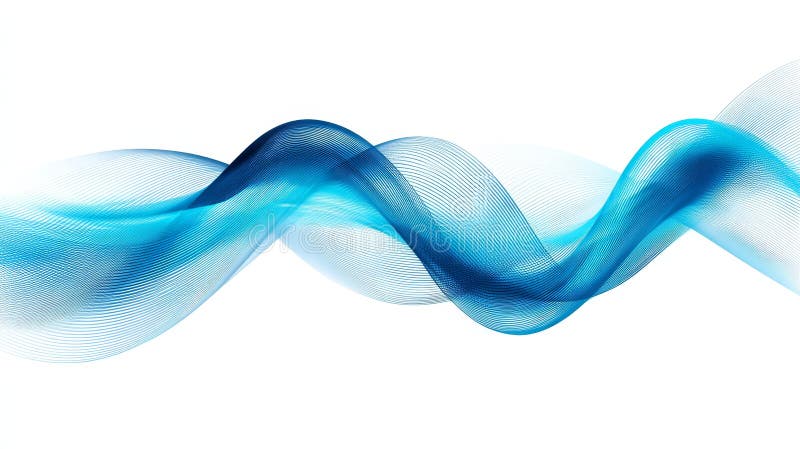 Abstract Blue Wave Background - Symbolizing Flow, Movement, Serenity ...