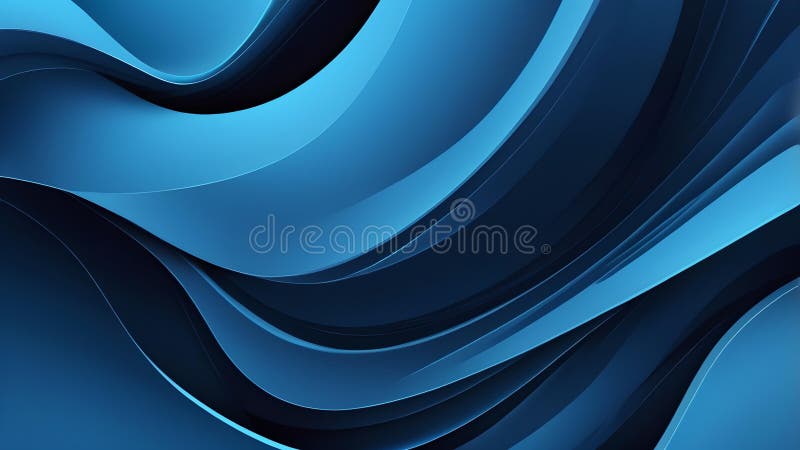 Abstract Blue Wave Background Template Stock Illustration ...
