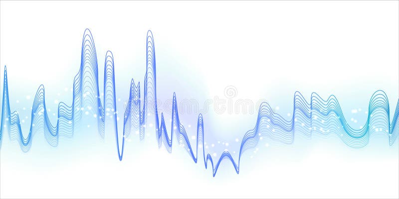 Abstract Blue Wave Background with Texture Stock Vector - Illustration ...