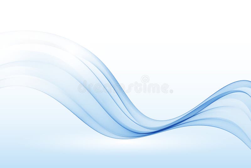 Abstract Blue Wave Background. Transparent Wavy Lines Stock Vector ...