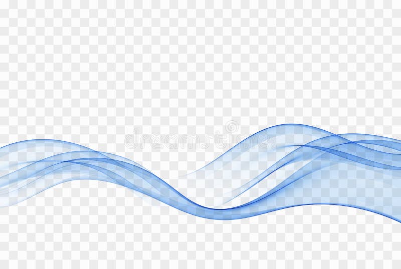 Abstract Blue Wave Background, Transparent Wavy Lines.Wave of Blue ...