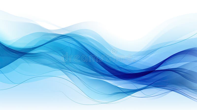 Abstract Blue Wave Background. Vector Illustration. Clip-art Graphics ...