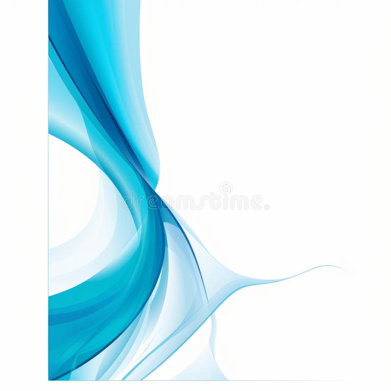 Abstract Blue Wave Background with White Space for Text Stock ...