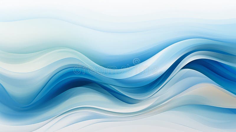 Abstract Blue Wave Background with White and Blue Waves Stock ...