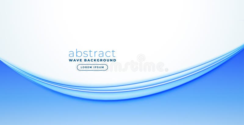 Abstract Blue Wave Banner Design Stock Vector - Illustration of element ...