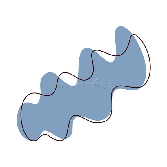 Abstract Blue Wave Blob Shape Icon Stock Vector - Illustration of blue ...