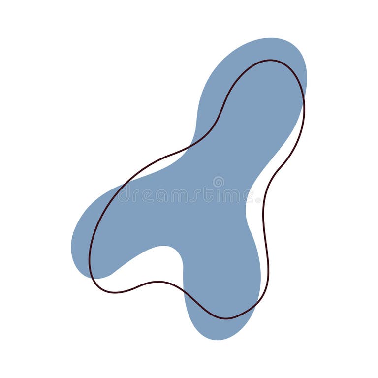 Abstract Blue Wave Blob Shape Icon Stock Vector - Illustration of blue ...