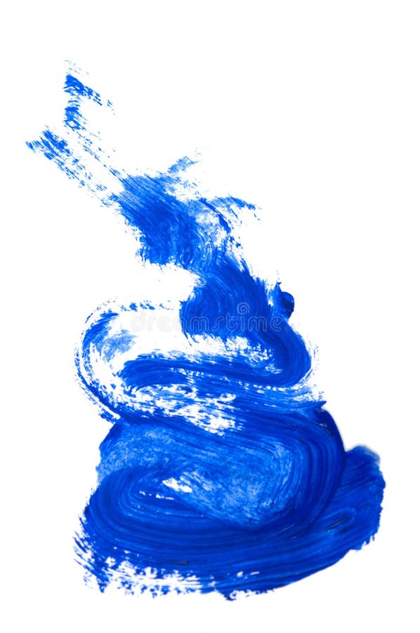 Abstract Blue Wave Brush Stroke Isolated on White Background Stock ...