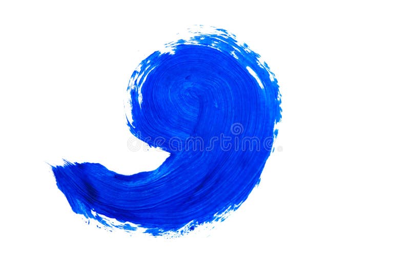 Abstract Blue Wave Brush Stroke Isolated on White Background Stock ...