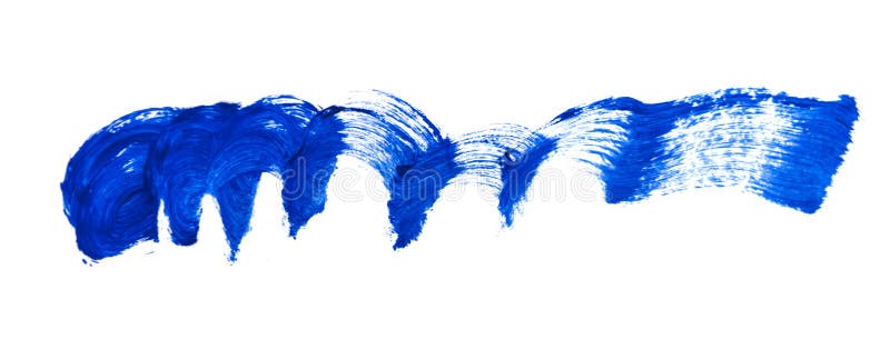 Abstract Blue Wave Brush Stroke Isolated on White Background Stock ...
