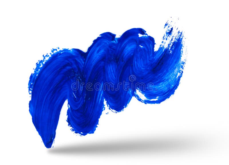 Abstract Blue Wave Brush Stroke Isolated on White Background Stock ...