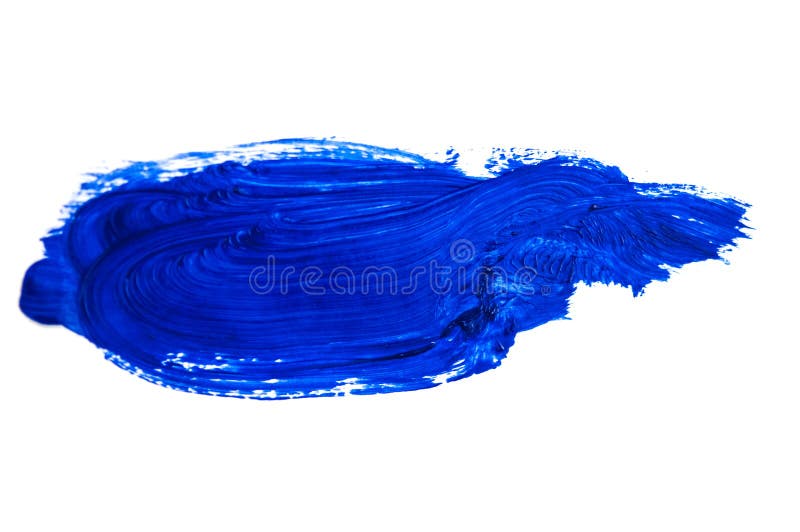 Abstract Blue Wave Brush Stroke Isolated on White Background Stock ...