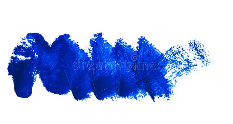 Abstract Blue Wave Brush Stroke Isolated on White Background Stock ...