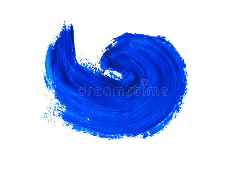 Abstract Blue Wave Brush Stroke Isolated on White Background Stock ...