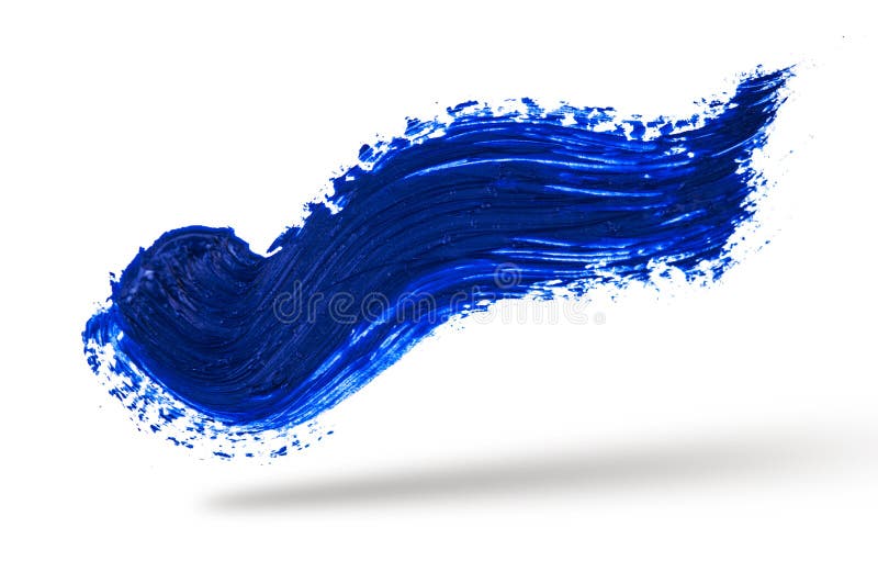 Abstract Blue Wave Brush Stroke Isolated on White Background Stock ...