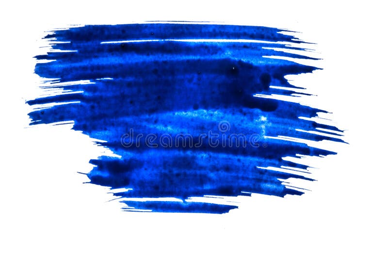 Abstract Blue Wave Brush Stroke Isolated on White Background Stock ...
