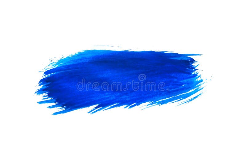 Abstract Blue Wave Brush Stroke Isolated on White Background Stock ...
