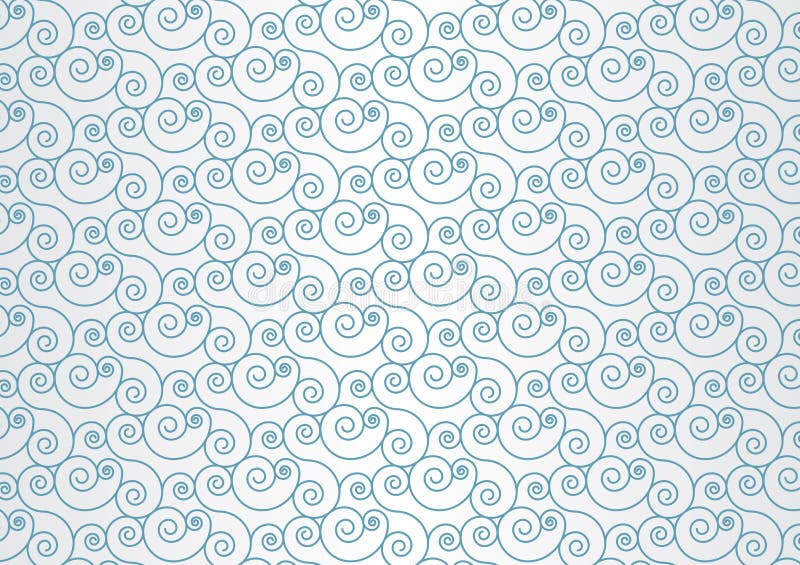 Abstract Blue Wave Bubble Seamless Pattern Vector Background Stock ...