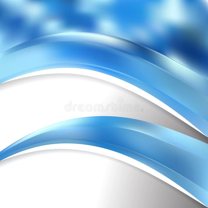 Abstract Blue Wave Business Background Design Template Stock Vector ...