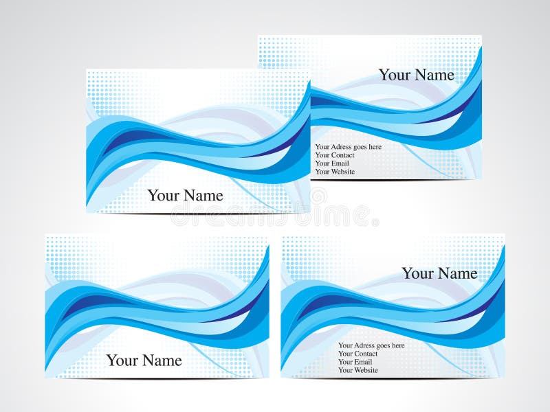 Abstract Blue Wave Business Card Stock Vector - Illustration of color ...