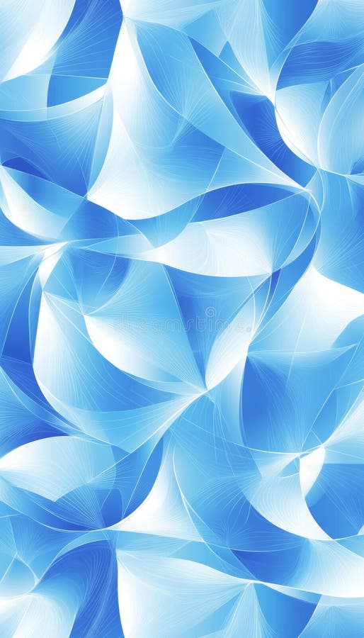 Abstract Blue Wave, Connected Mesh Pattern with Polygonal Network ...