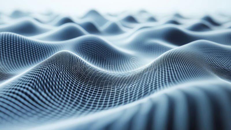 Abstract Blue Wave Data Network Background Stock Illustration ...