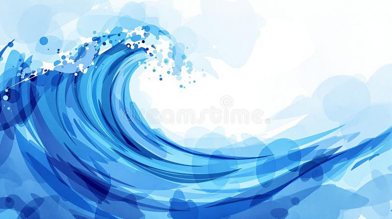 Abstract Blue Wave Design for Backgrounds Stock Illustration ...