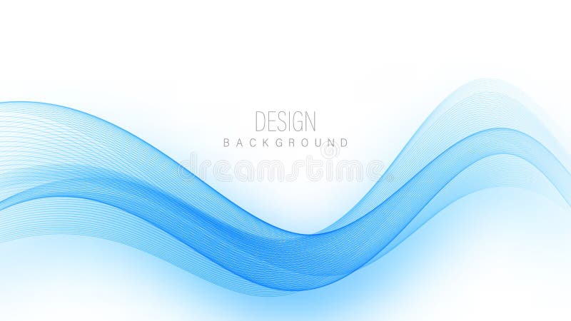 Abstract Blue Wave Design Element. Blue Wave Flow Fbstract Background ...