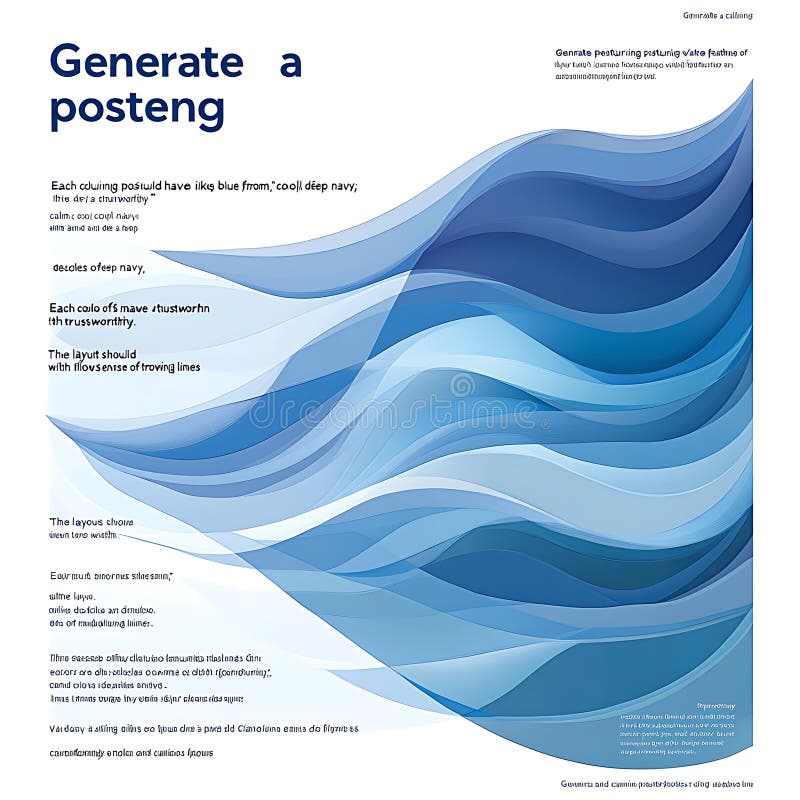 Abstract Blue Wave Design Postcard Generation Guide Stock Illustration ...