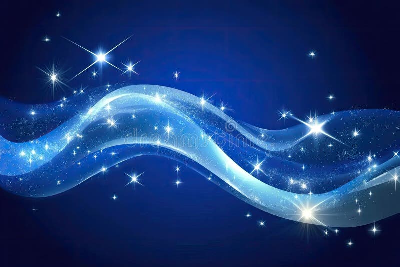 Celestial Blue Wave stock illustration. Illustration of wave - 384373158
