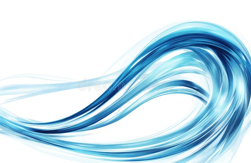 Abstract Blue Wave Effect Resembles Wind Storm or Swirling Water Flow ...