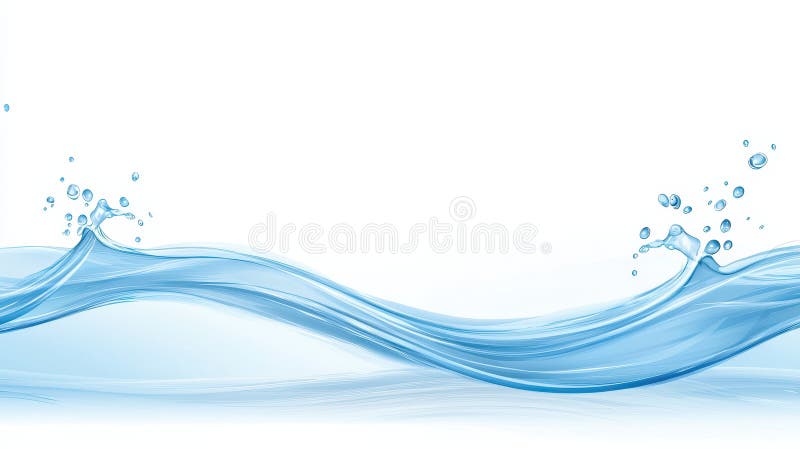 Abstract Blue Wave Flow Background, Dynamic Aqua Ripple Motion Lines in ...