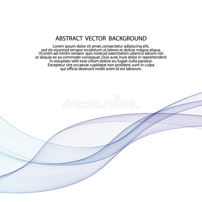 Abstract Blue Wave Flow Motion. Vector Abstract Design Element Stock ...