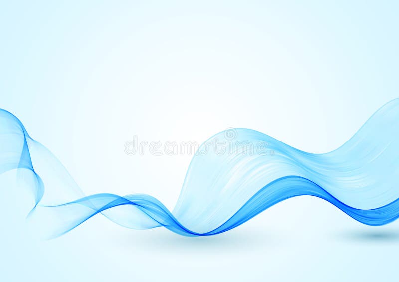 Abstract Blue Wave. Flow of Transparent Blue Abstract Wave. Stock ...