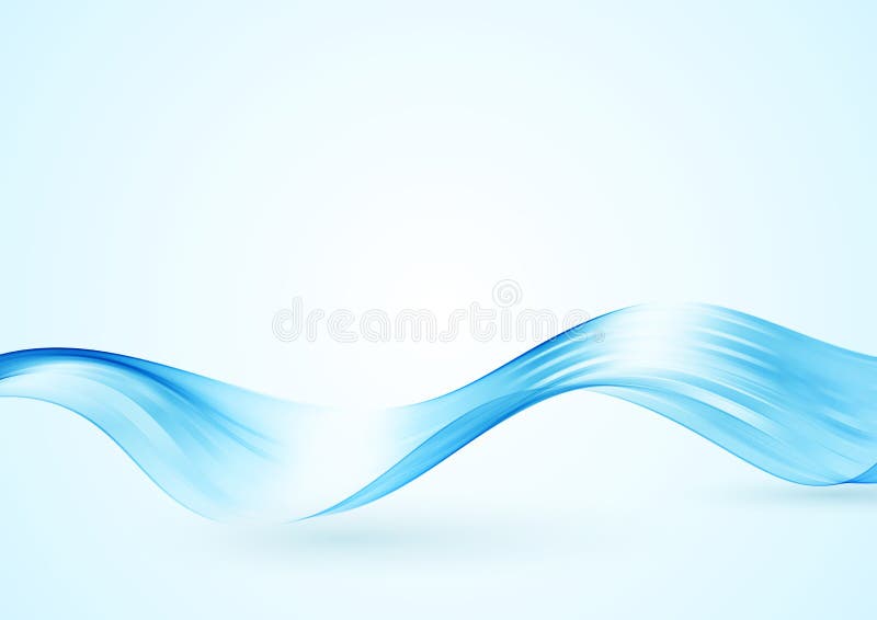 Abstract Blue Wave. Flow of Transparent Blue Abstract Wave. Stock ...