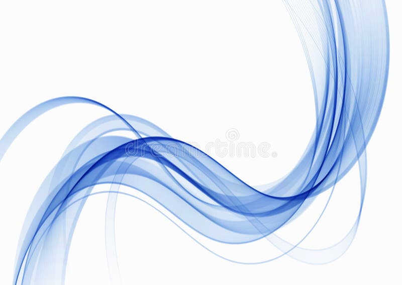 Abstract Blue Wave. Flow of Transparent Blue Abstract Wave. Stock ...