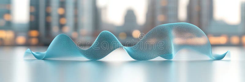 Abstract Blue Wave, Flowing and Dancing with Energy, Symbolizing ...