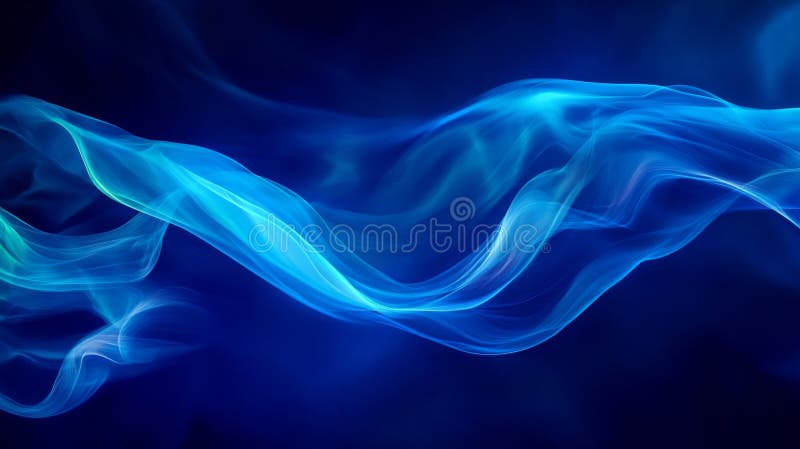 Abstract Blue Wave Flowing Energy Motion Light Stock Illustration ...