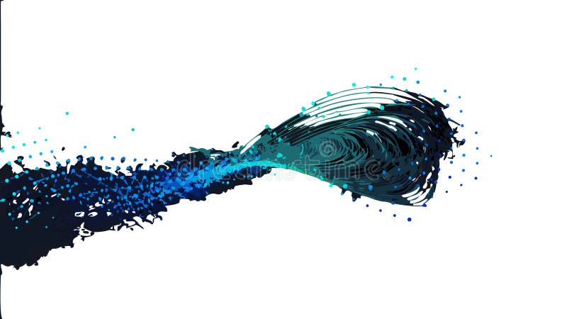 Abstract Blue Wave Fluid Design Element Vector Illustration, Vector ...