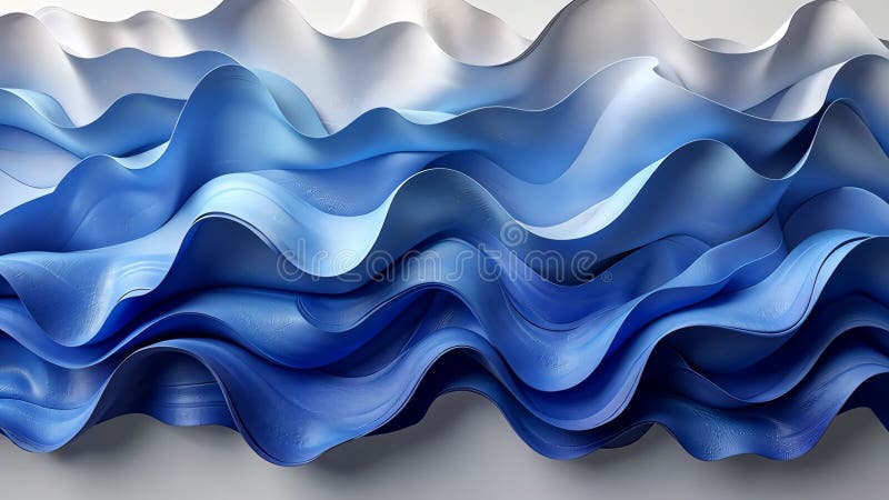 Abstract Blue Wave Forms, Modern Art Concept Stock Video - Video of ...