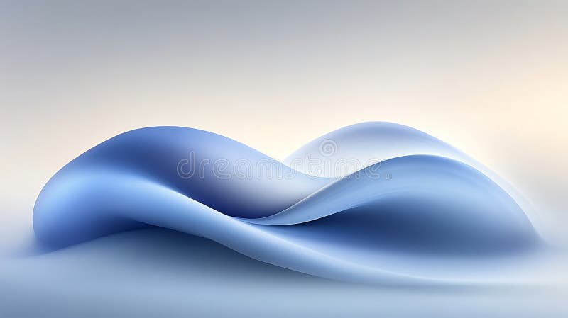 Abstract Blue Wave Forms Smoothly Flowing Stock Image - Image of ...