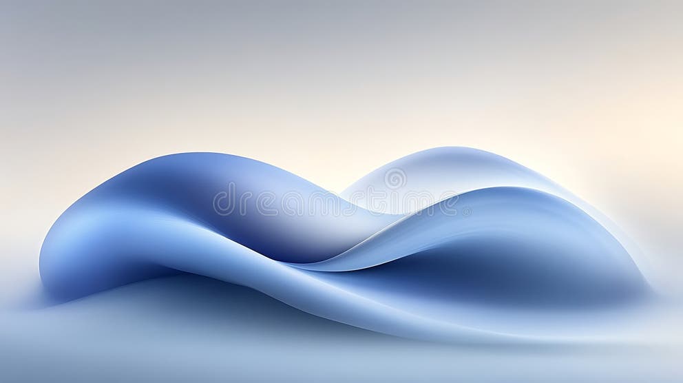 Abstract Blue Wave Forms Smoothly Flowing Stock Image - Image of ...