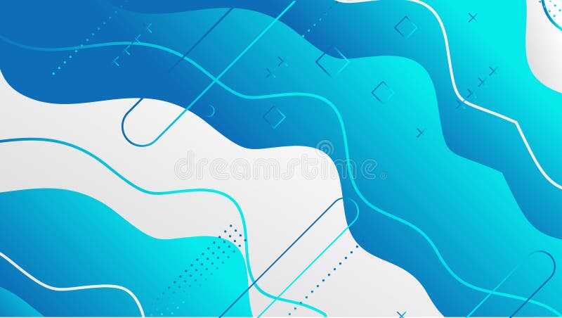 Abstract Blue Wave Gradient Geometric Shapes Background Design Stock ...