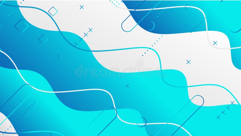 Abstract Blue Wave Gradient Geometric Shapes Background Design Stock ...