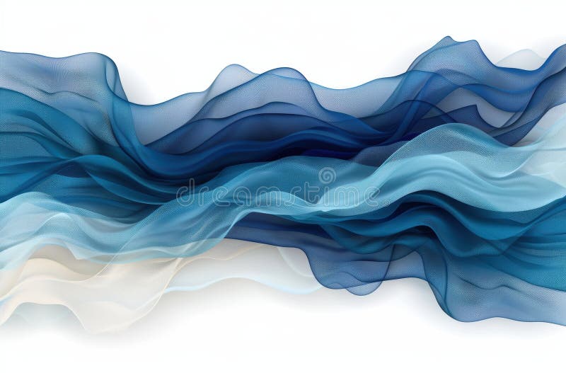 Abstract Blue Wave Landscape Stock Illustration - Illustration of ...