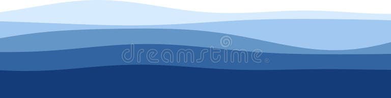 Abstract Blue Wave Layers in Minimalist Design Stock Vector ...