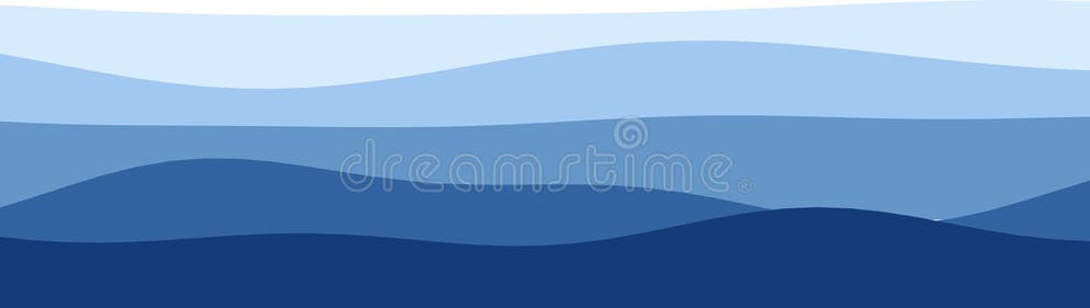 Abstract Blue Wave Layers in Minimalist Design with Gradients Stock ...