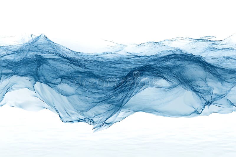 Abstract Blue Wave-like Pattern on White Background Stock Illustration ...