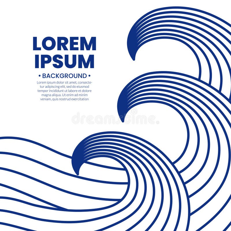 Abstract Blue Wave Line Pattern Background with Japanese Style Concept ...