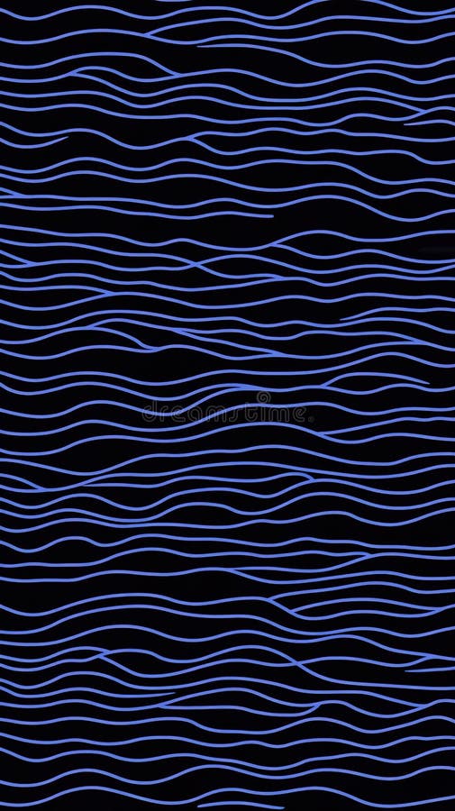 Abstract Blue Wave Line Pattern on Black Background Stock Image - Image ...